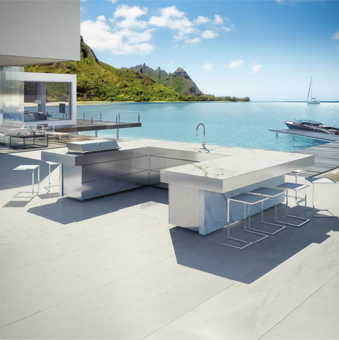 How to Design a L Shaped Outdoor Kitchen? FESFOC